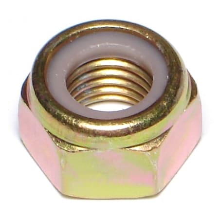 Midwest Fastener Nylon Insert Lock Nut, M12-1.50, Steel, Class 8, Yellow Zinc, 5 PK 76105 | Zoro